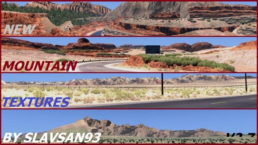 NEW MOUNTAIN TEXTURES V2.7 MOD (1) - American Truck Simulator mod | ATS mod
