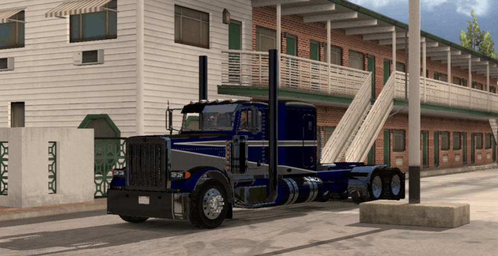 Skin Blue / Grey Metallic for Peterbilt or TAM 389 ATS | American Truck ...