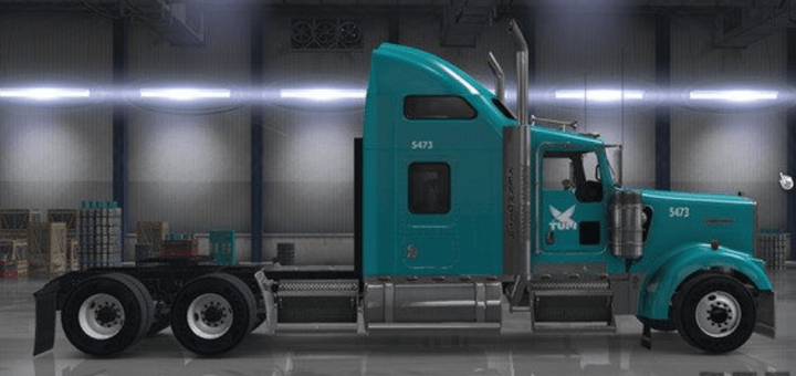Peterbilt Custom CAT Skin Mod - American Truck Simulator mod | ATS mod