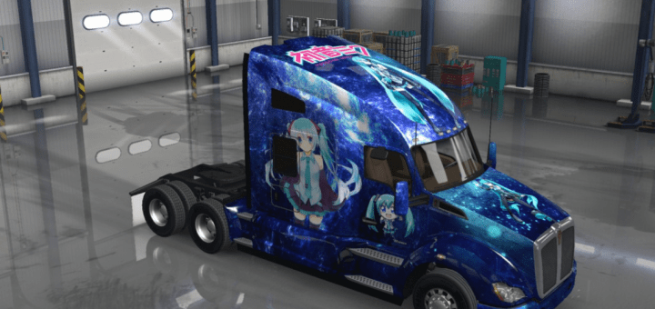 Peterbilt 389 Blue/Grey skin ATS - American Truck Simulator mod | ATS mod