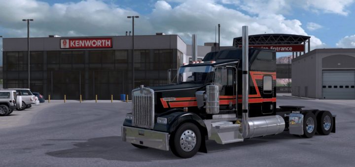 Peterbilt 389 Orange Show Truck Skin Mod - American Truck Simulator mod | ATS mod