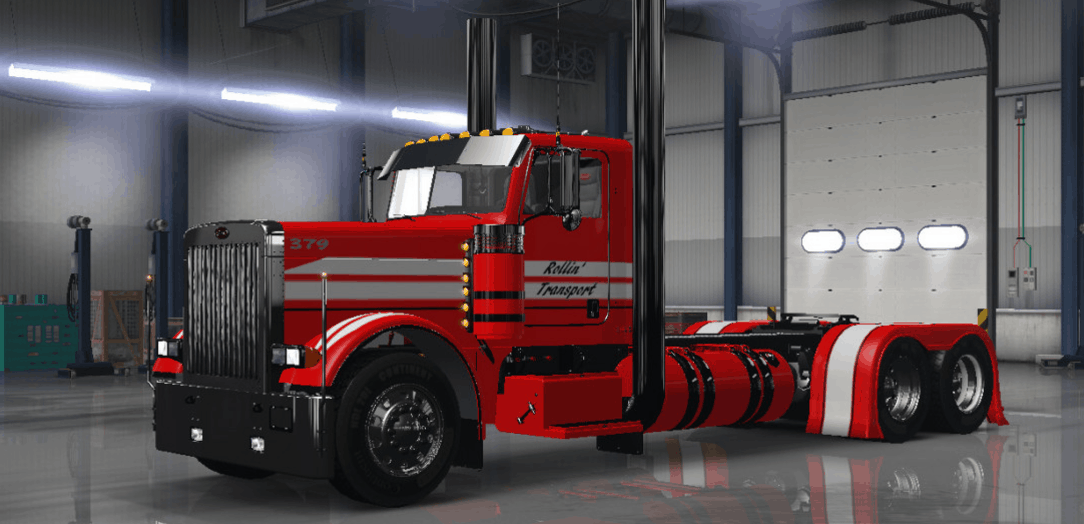 Peterbilt 379 Red Rollin’ Transport Skin v 1.0 ATS - American Truck ...
