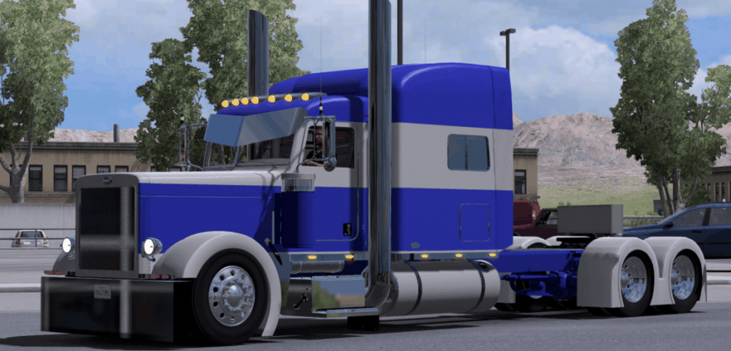 Peterbilt Blue White Star Skin ATS - American Truck Simulator mod | ATS mod