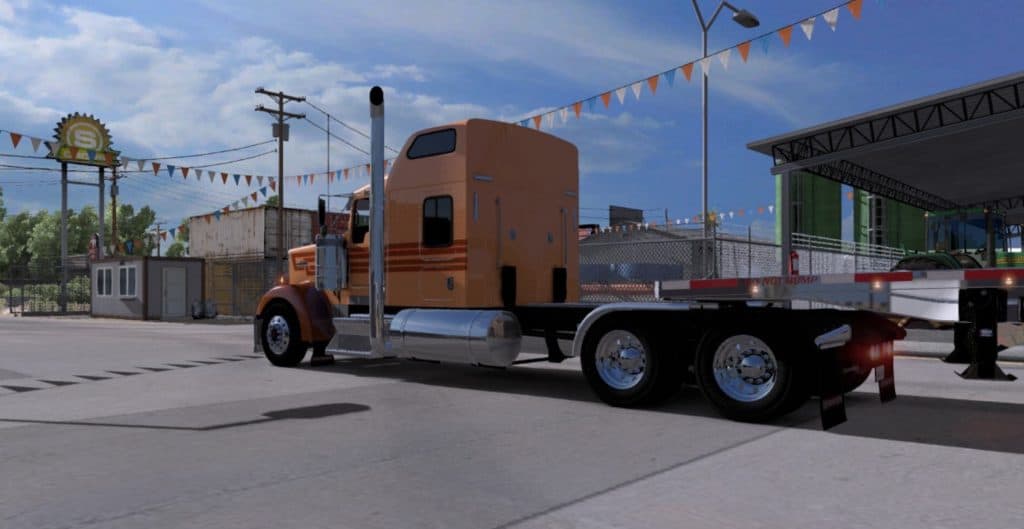 Peterbilt Tan Brown Skin mod | American Truck Simulator Mod