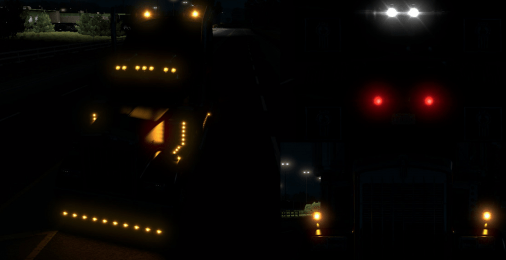 Improved headlights ATS- - American Truck Simulator mod | ATS mod