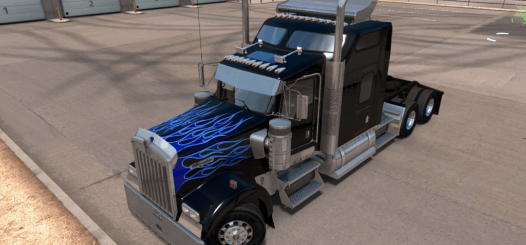 Four Flame Skins for the SCS Kenworth W900 FS17-1 - American Truck ...