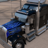 Four Flame Skins for the SCS Kenworth W900 ATS - American Truck ...