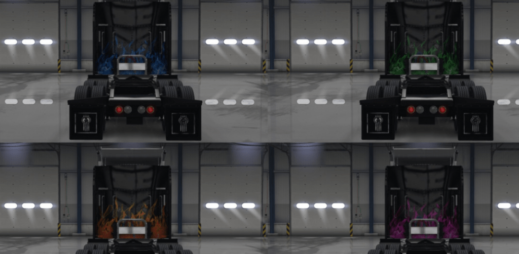Four Flame Skins for the SCS Kenworth W900 FS17-3 - American Truck ...