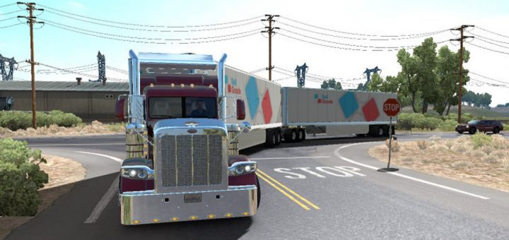 Temisko Quad Axle Log Trailer 1.40 - American Truck Simulator mod | ATS mod