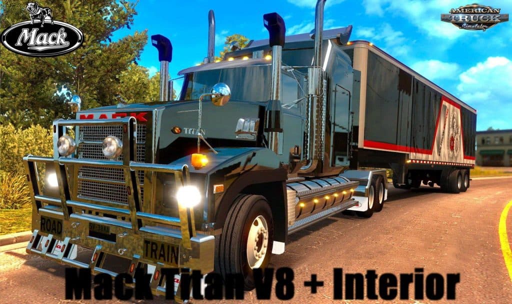 MACK TITAN V8 + INTERIOR V3.2 1.30.X ATS 3 - American Truck Simulator ...
