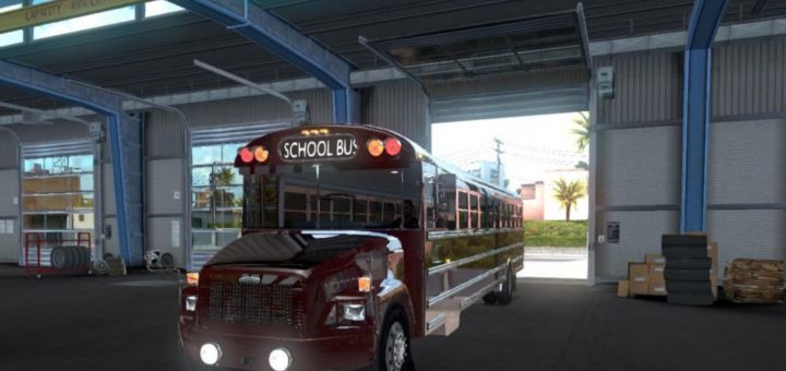 SCHOOL BUS MOD FOR ATS 1.44 AND 1.45 | American Truck Simulator Mod