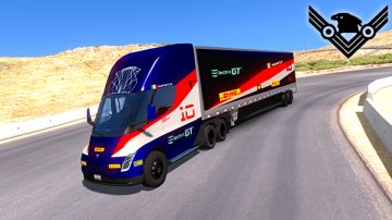 Electric GT Tesla Semi Truck Skin ATS | American Truck Simulator Mod