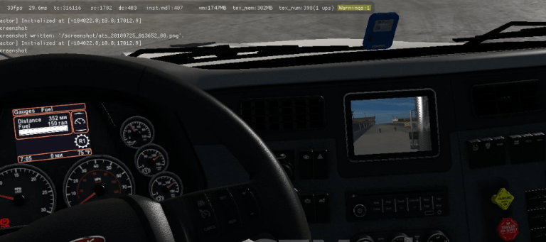 Rear view camera in GPS ATS 2 - American Truck Simulator mod | ATS mod