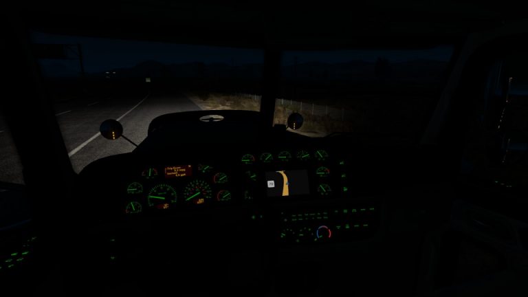 Deep green dashboard backlight for Peterbilt 389 | American Truck ...