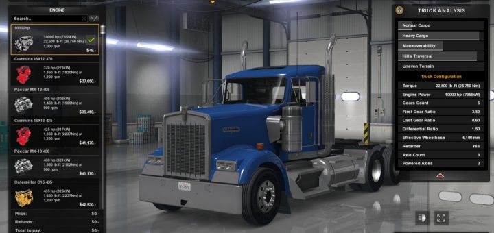 Custom Kenworth W900b v1.53 | American Truck Simulator Mod