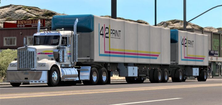 PTL TRUCKING TRAILER SKIN MOD - American Truck Simulator mod | ATS mod