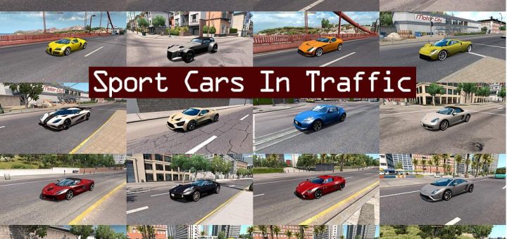 Two fire trucks in traffic (with siren and flashing lights) to ATS 1.4 ...