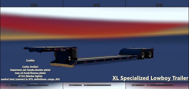 SCS LOWBOY OWNABLE V2.0 1.36.X ATS | American Truck Simulator Mod