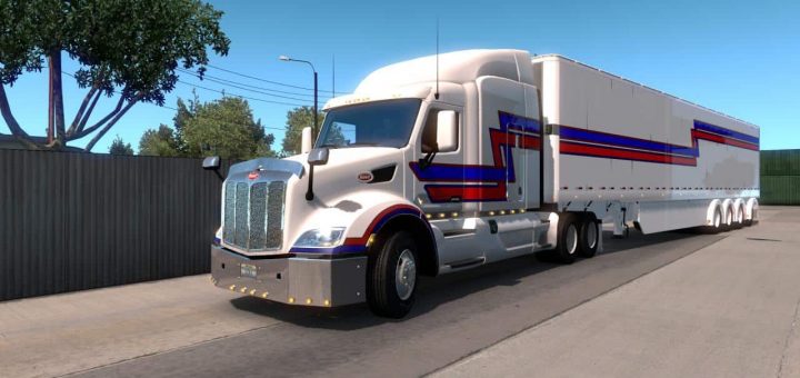 Long Oversized Trailer Magnitude 55l with a Load Milling Machine mod ...