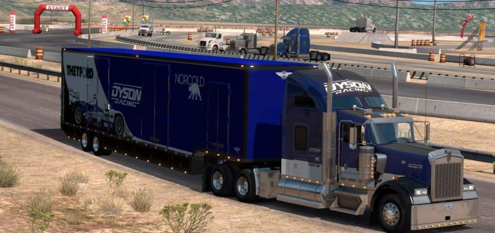 Tilt and Slide Drake Trailer v1.1 - American Truck Simulator mod | ATS mod