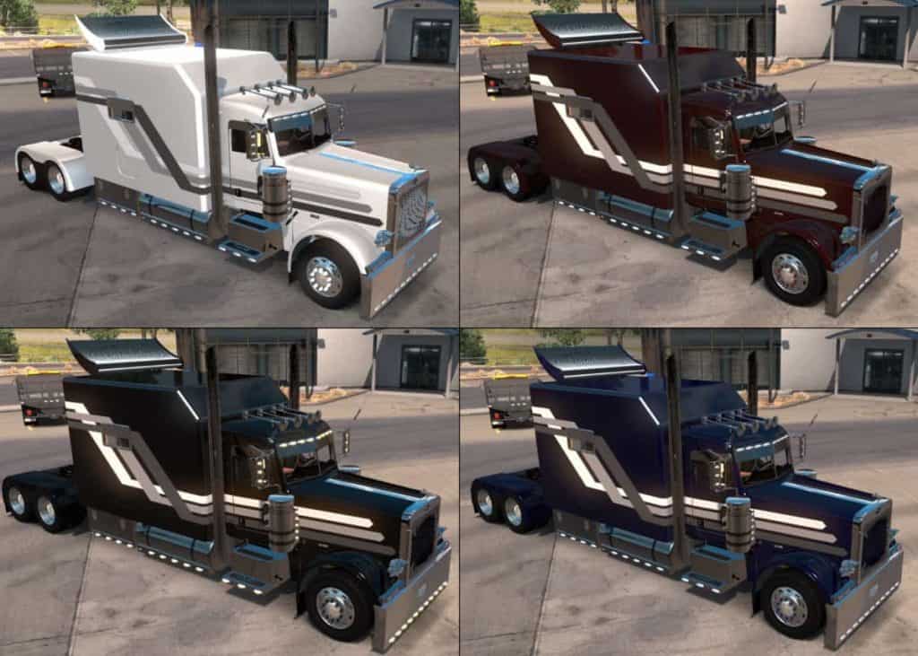 Outlaw Peterbilt 379 Tri Color Stripe Skin Mod ATS | American Truck ...