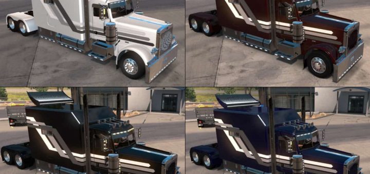 Peterbilt 389 Blue/Grey skin ATS - American Truck Simulator mod | ATS mod