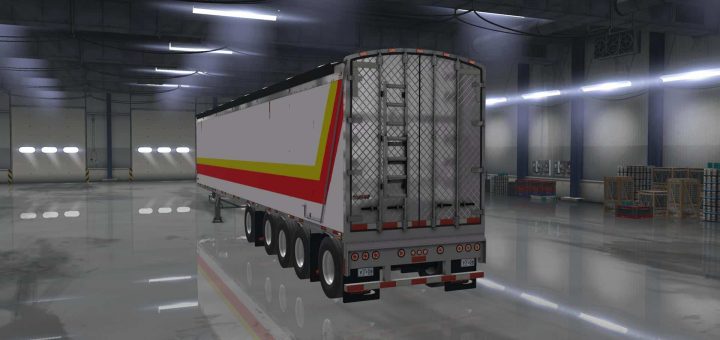 Long Oversized Trailer Magnitude 55l with a Load Milling Machine mod ...