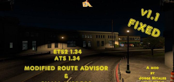 Route Advisor Minimalist & Immersive v1.0 - American Truck Simulator ...