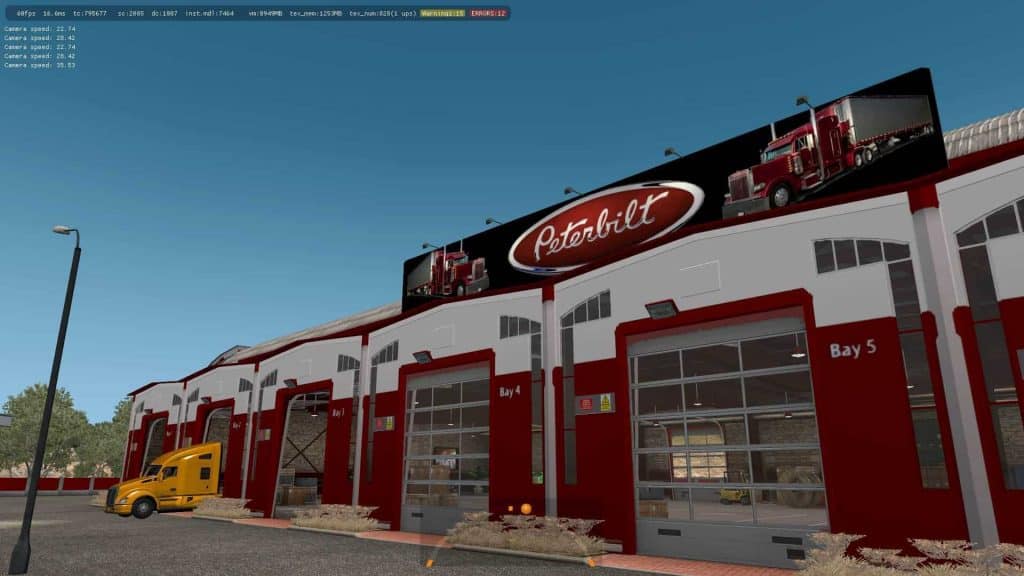 Large garage Peterbilt 1.35.x ATS | American Truck Simulator Mod