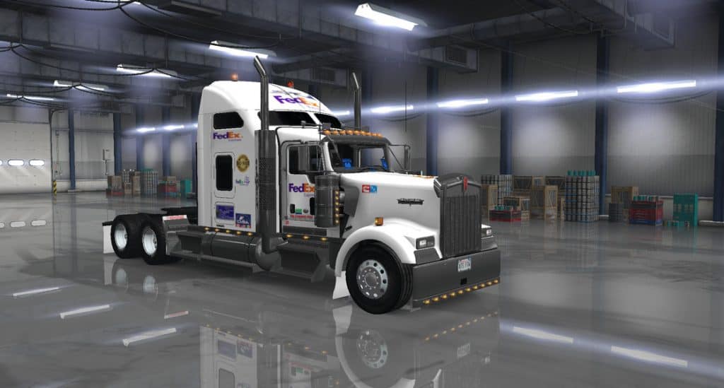 New Skin Fedex for KW900 ATS 2 - American Truck Simulator mod | ATS mod