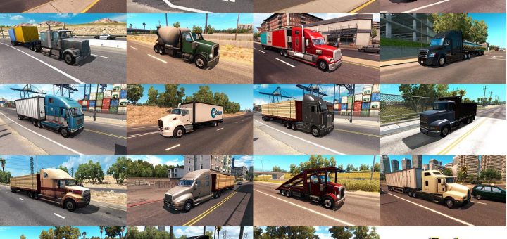 FS19 Original SCS trailers in traffic 1.41.1 - American Truck Simulator ...