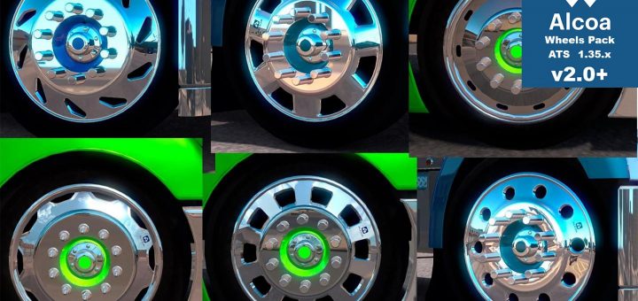 Alcoa Huge Rim Pack v2.0 1.35.x Mod ATS - American Truck Simulator mod ...