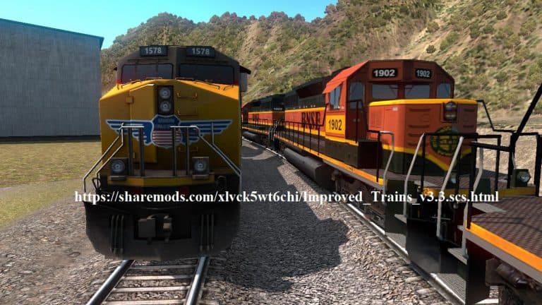 Improved Trains for ATS v3.3.1 | American Truck Simulator Mod