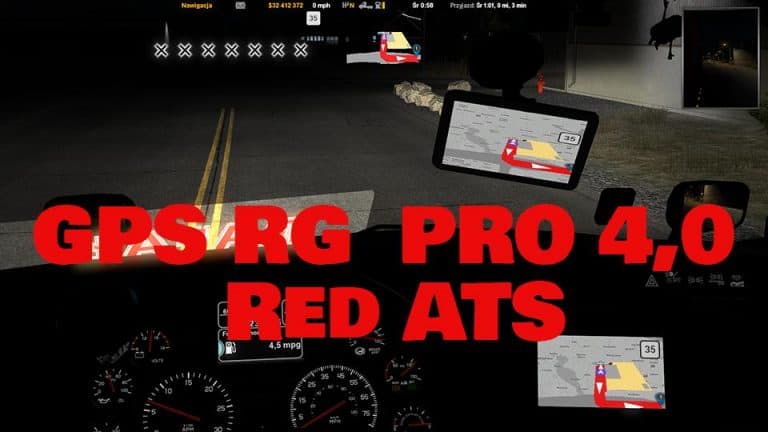 GPS RG PRO RED ATS v4.0 | American Truck Simulator Mod