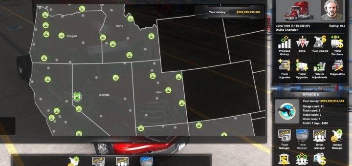 ATS Full Save Game for 1.43 FULL MAP DLC [100% Discovered] - American ...