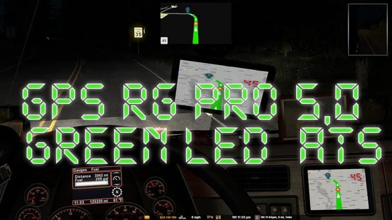 GPS RG PRO GREEN LED ATS v5.0 | American Truck Simulator Mod
