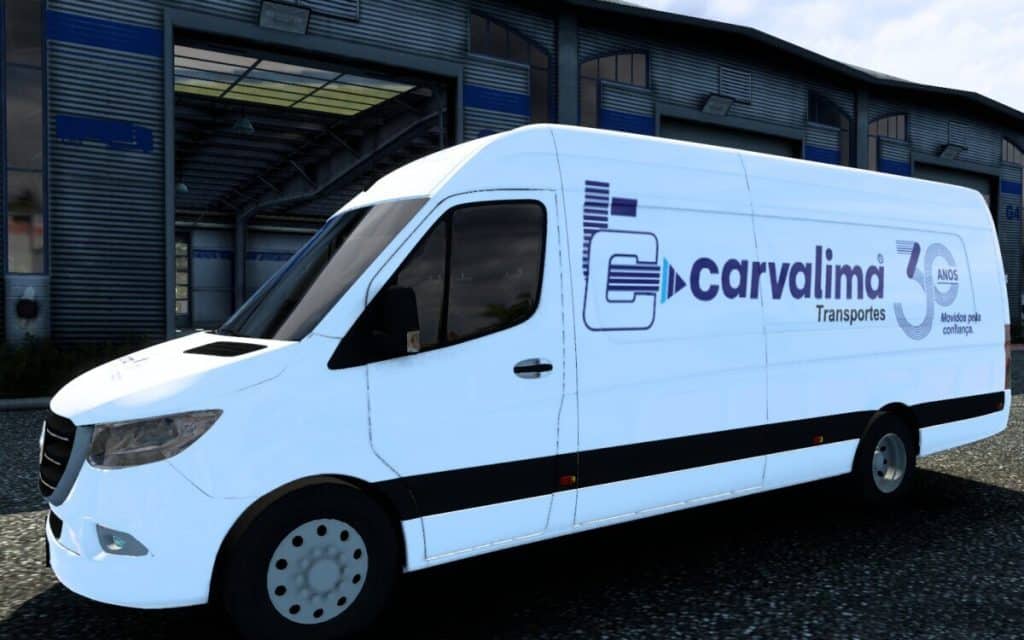 SKIN MERCEDES-BENZ SPRINTER 2021 CARVALIMA TRANSPORTES 30 ANOS ATS 1.40 ...