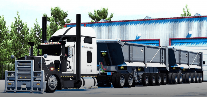 Trailer Trail King Quarter Frame End Dump v1.0 1.35.x Mod ATS ...