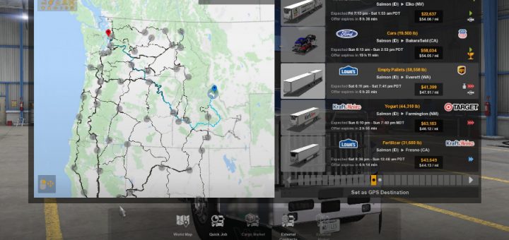 Background Map Mod - American Truck Simulator mod | ATS mod