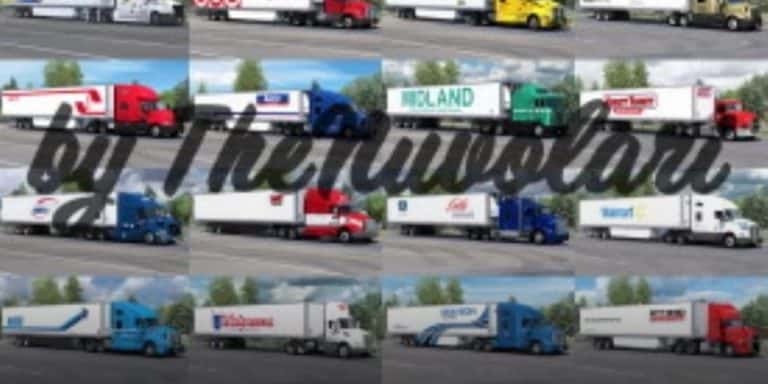 SCS Software 53ft Trailer Skin Pack v1.2.5 | American Truck Simulator Mod