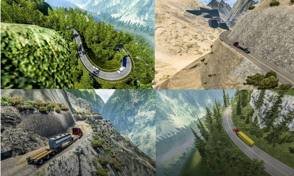 Most Dangerous Roads Map for ATS 1 (2) - American Truck Simulator mod ...