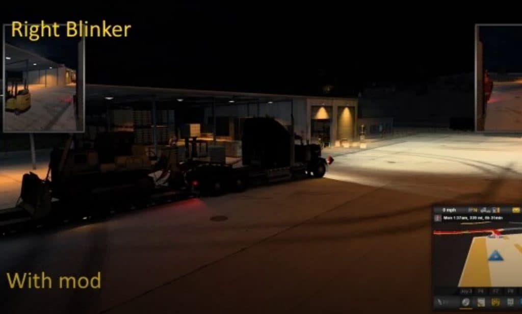 Brighter Truck and Trailer Lights v19.09 | American Truck Simulator Mod