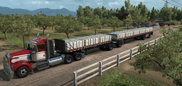 WESCO HAY TRAILER 1.44 - American Truck Simulator mod | ATS mod