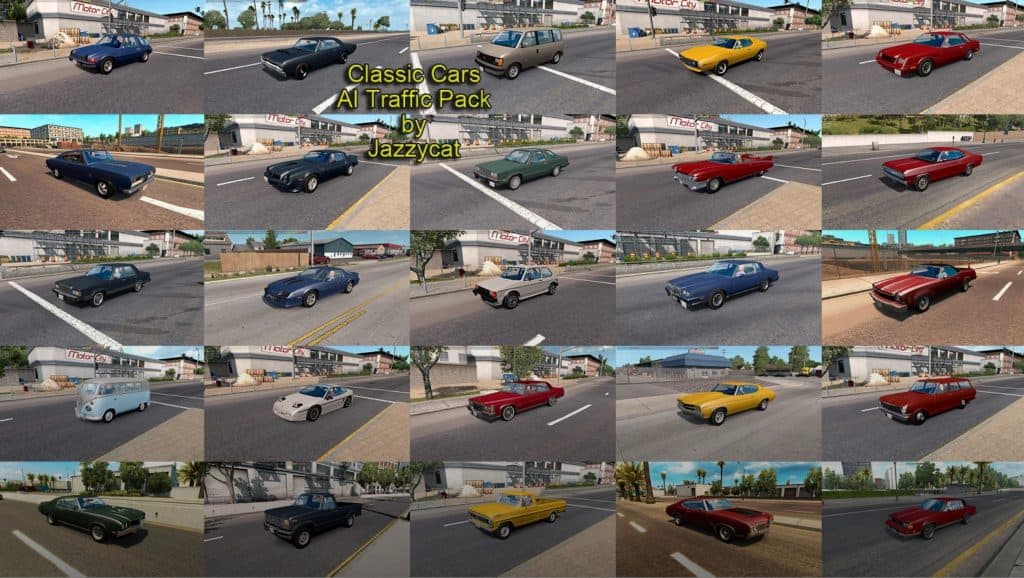 Classic Cars AI Traffic Pack by Jazzycat v6.1 | American Truck ...