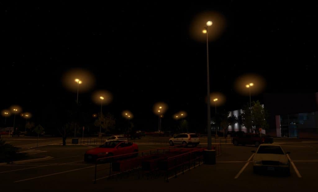 Orange Street Lighting v1.0 | American Truck Simulator Mod