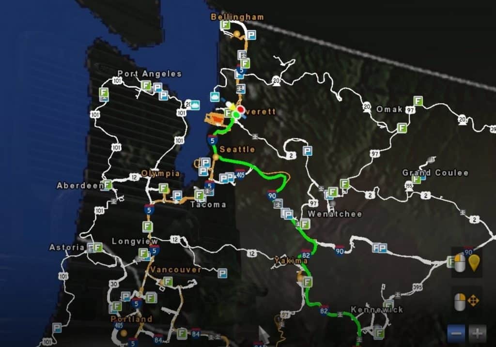 WorldMap Satellite Background w/State Names 1.42 | American Truck ...