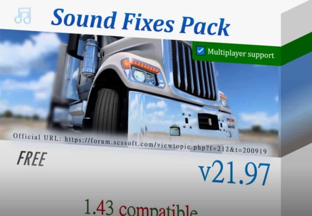 ATS Sound Fixes Pack v21.97 | American Truck Simulator Mod