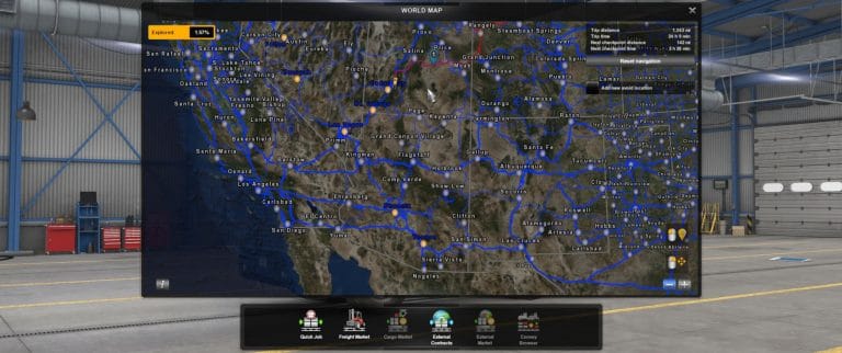USA Map for v1 (3) - American Truck Simulator mod | ATS mod