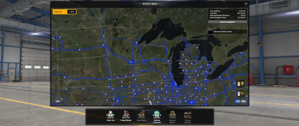 USA Map for v1 (4) - American Truck Simulator mod | ATS mod