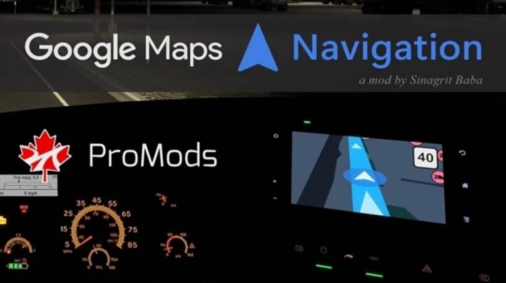 ATS Google Maps Navigation Pack for ProMods Canada v1.6 | American ...